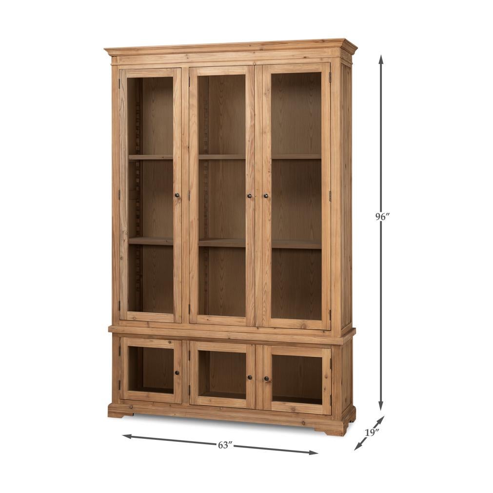 Rustic Pine Bookcase For Sale at 1stDibs