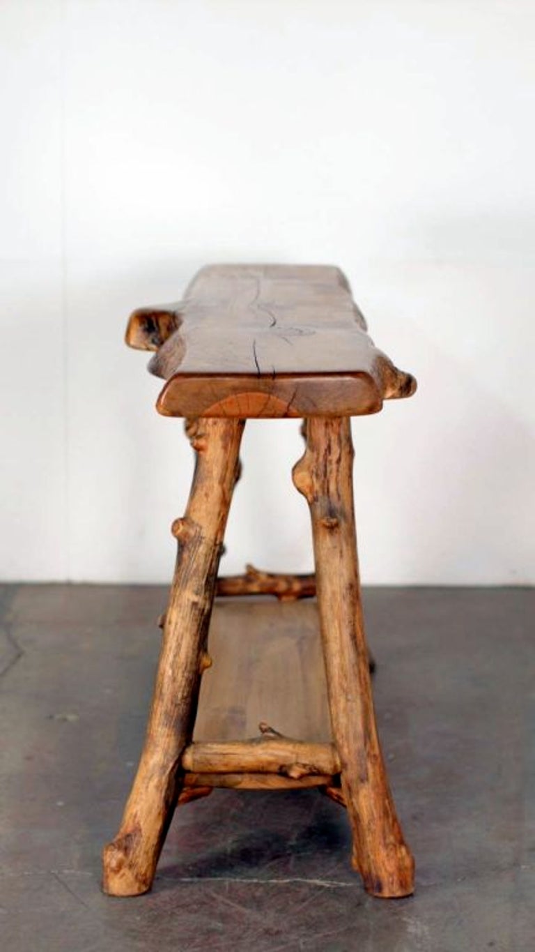 Rustic Pine Console or Sofa Table at 1stDibs | rustic pine console table