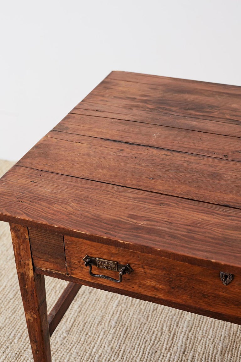 Rustic Pine Farmhouse Work Table or Desk at 1stDibs
