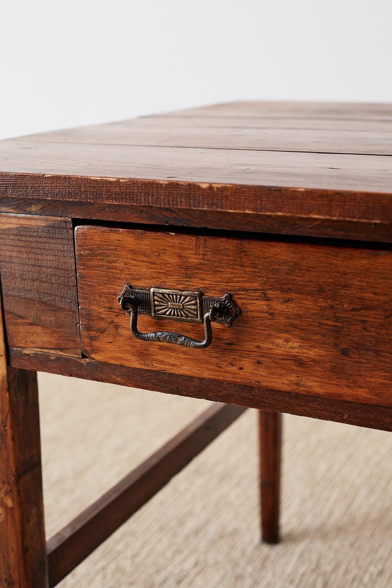 Rustic Pine Farmhouse Work Table or Desk at 1stDibs