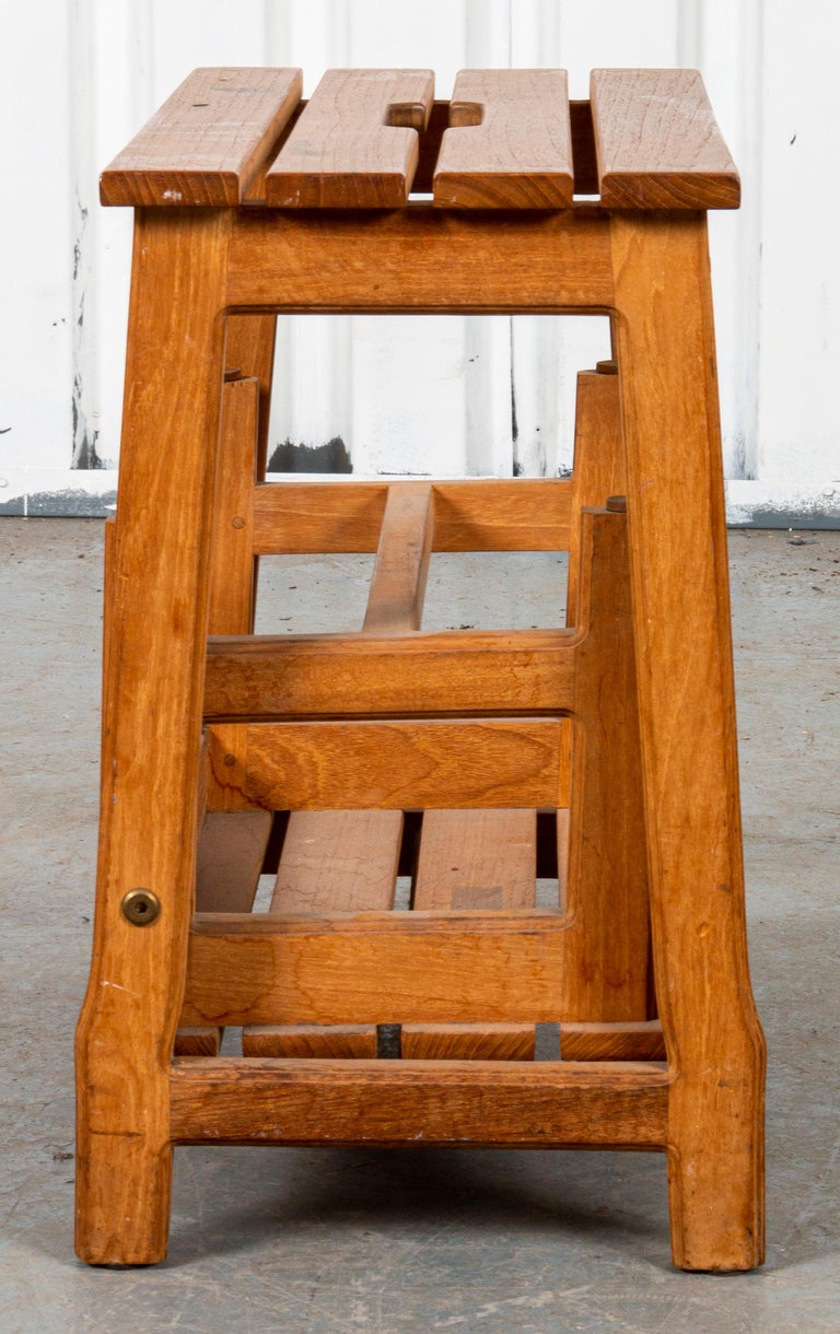 Rustic Pine Metamorphic Step Ladder / Stool at 1stDibs