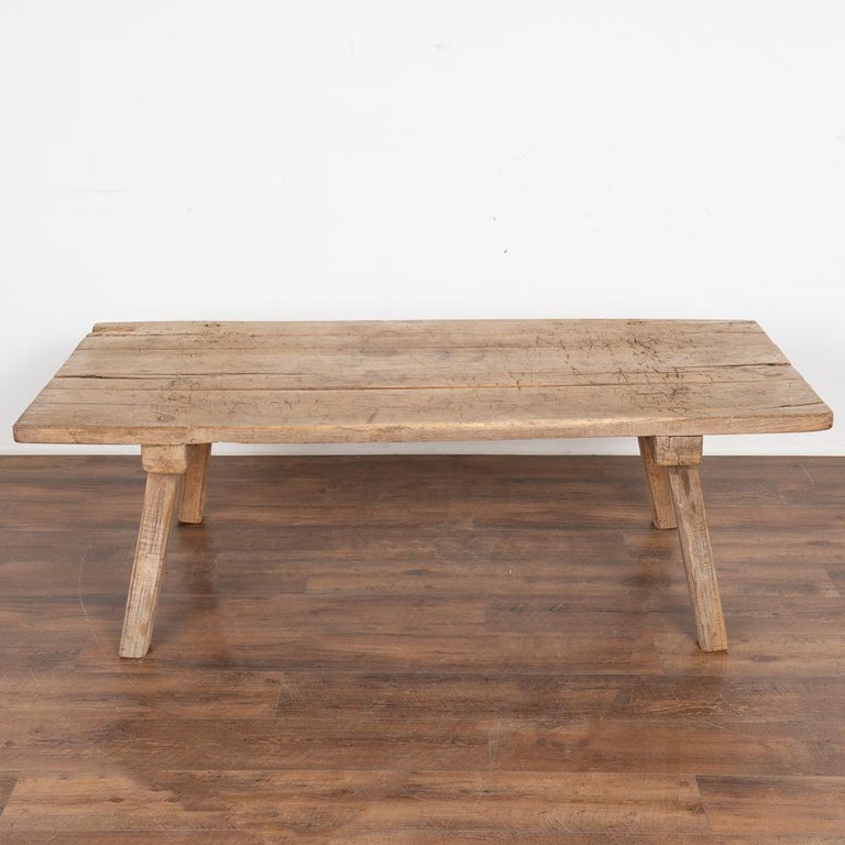 Rustic Plank Wood Coffee Table from Old Work Table, circa 1890 For Sale ...