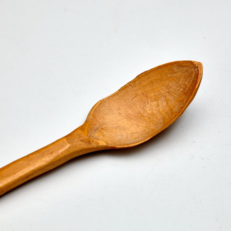 Rustic Primitive Pastor Handmade Wood Spoon, circa 1930 For Sale at 1stDibs
