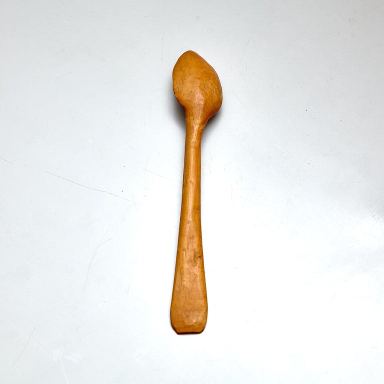 Rustic Primitive Pastor Handmade Wood Spoon, circa 1930 For Sale at 1stDibs