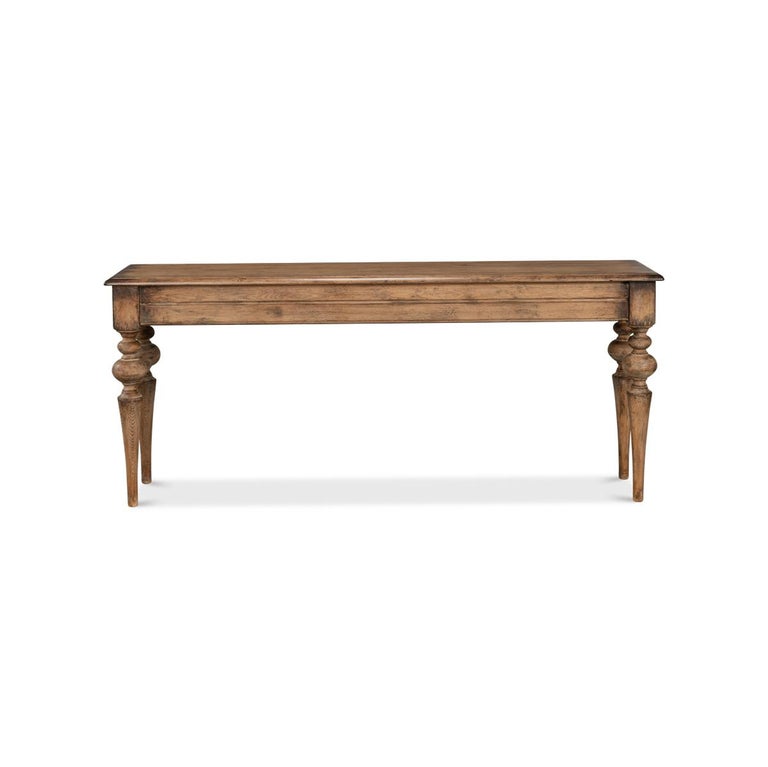 Rustic Provincial Pine Console Table For Sale at 1stDibs