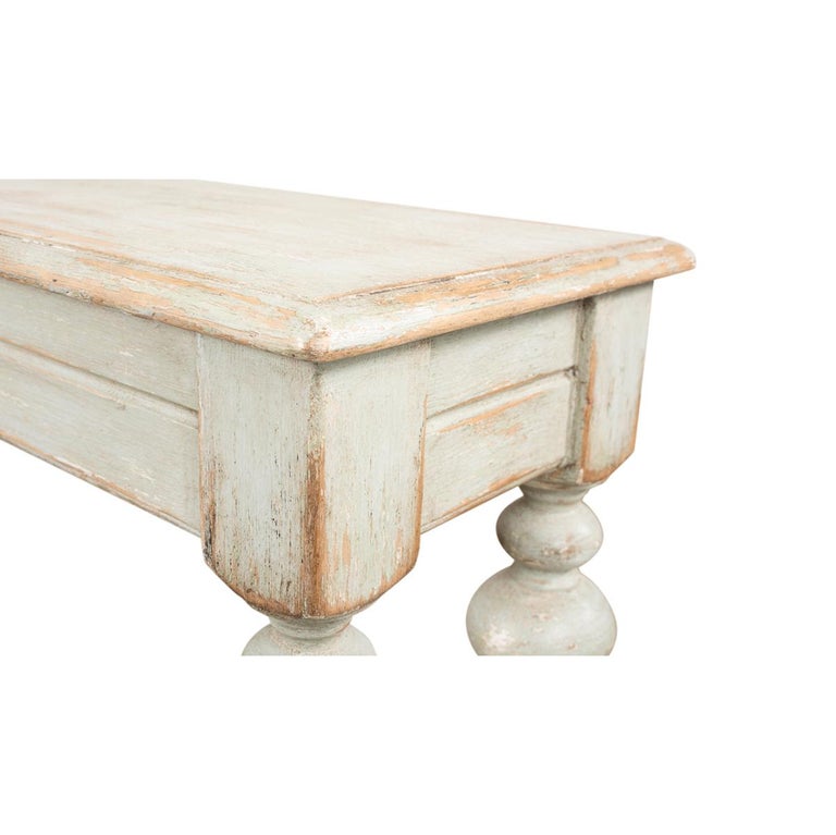 Rustic Provincial Sage Pine Console Table For Sale at 1stDibs