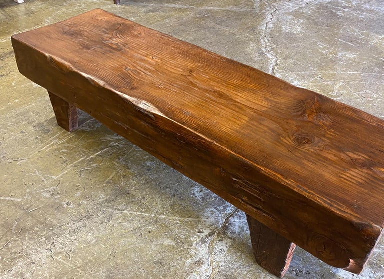 Rustic Reclaimed Wood Bench For Sale at 1stDibs