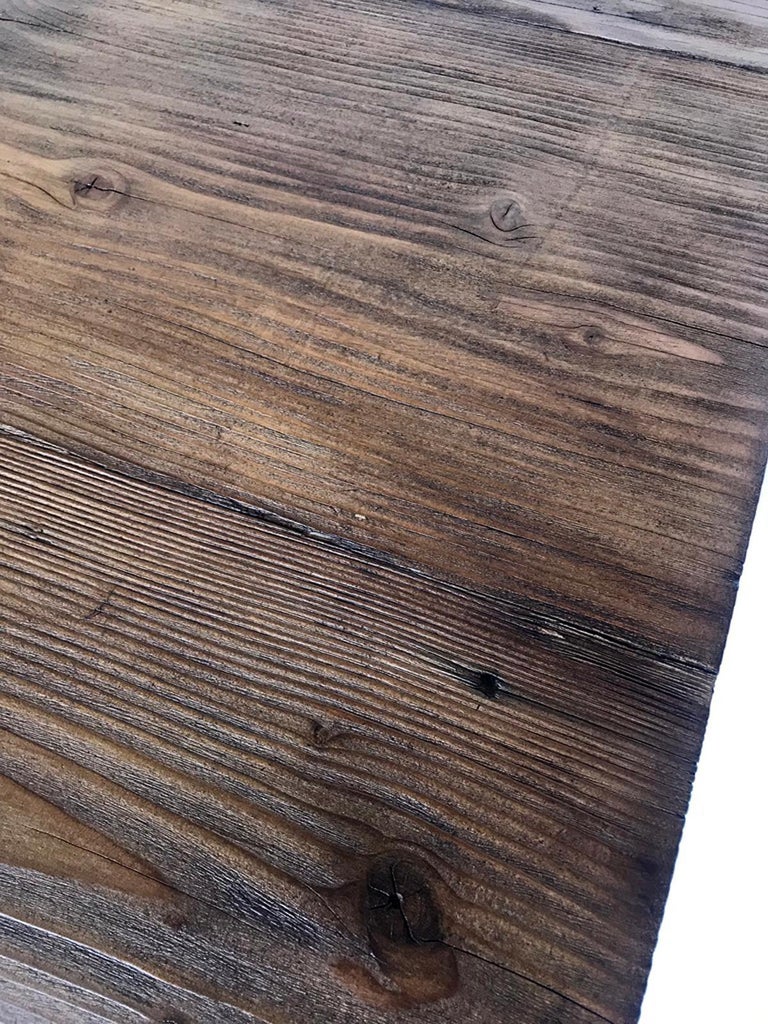 Rustic Reclaimed Wood Coffee Table with Conical Legs at 1stDibs ...