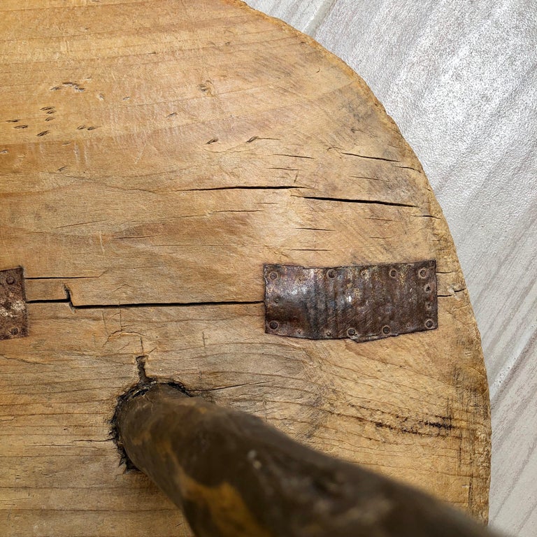 Rustic Round Side Table From Mexico at 1stDibs