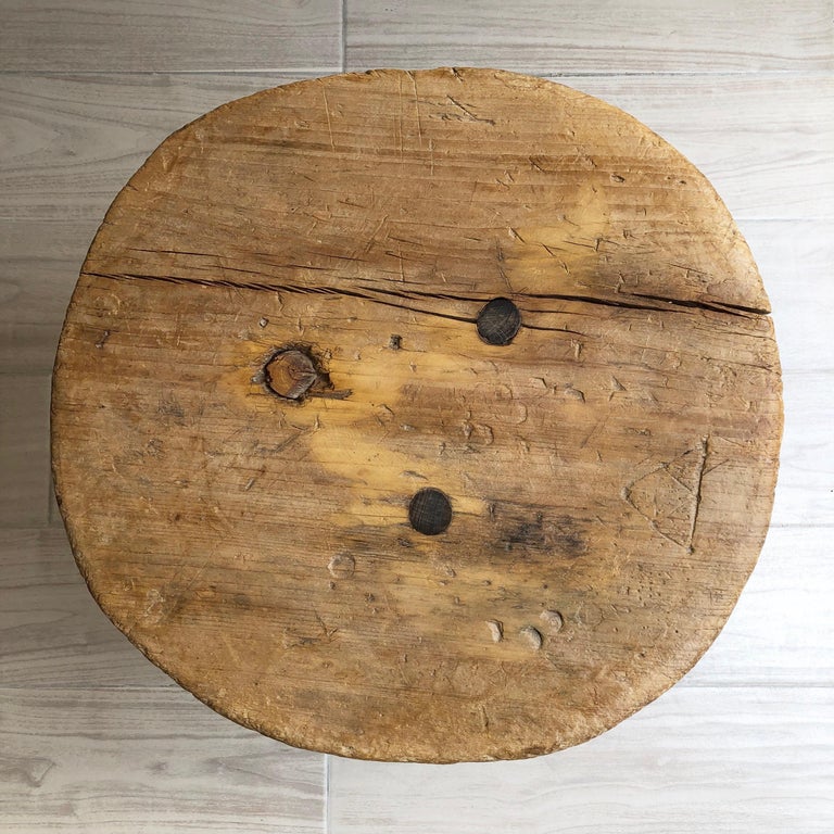 Rustic Round Side Table From Mexico at 1stDibs