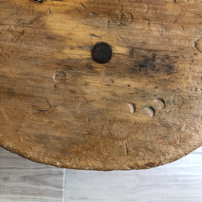 Rustic Round Side Table From Mexico at 1stDibs