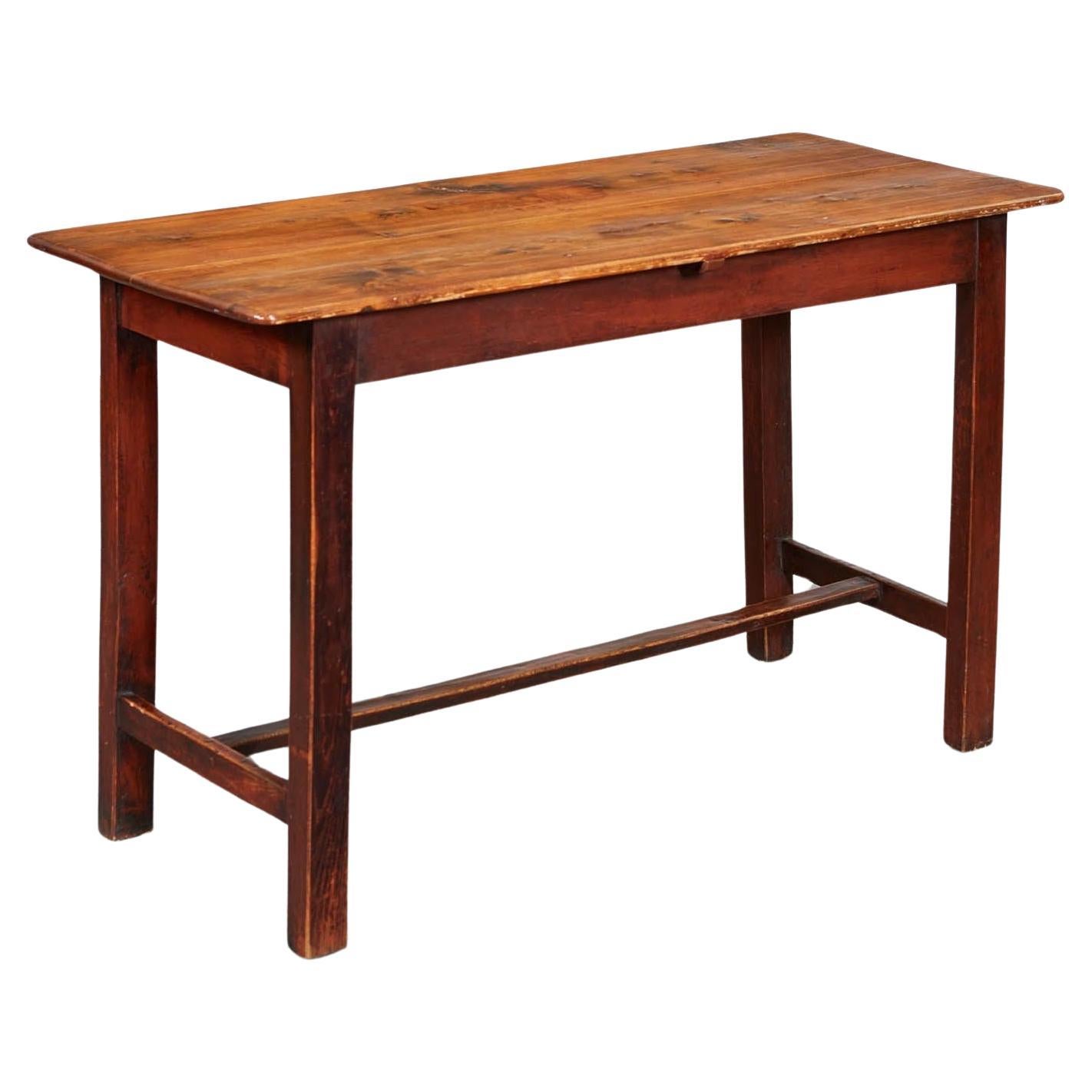 Rustic Small Farm Side Table with Trestle Base, Hungary circa 1890 at ...