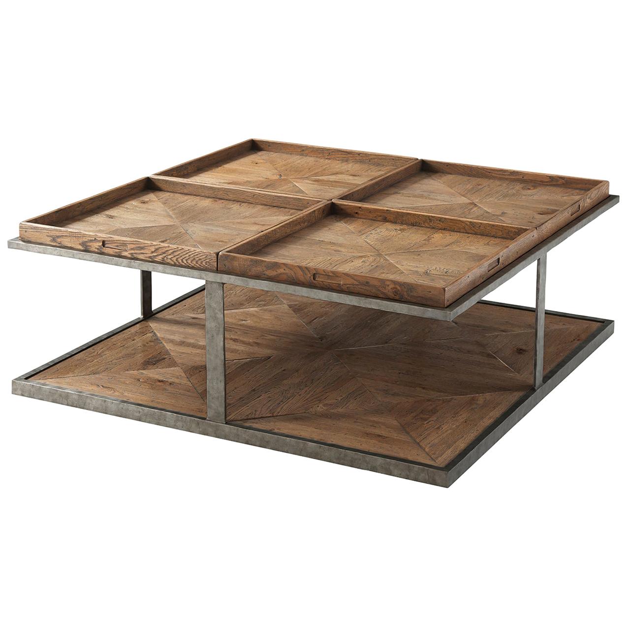 Classic Rustic Rectangular Coffee Table For Sale at 1stDibs