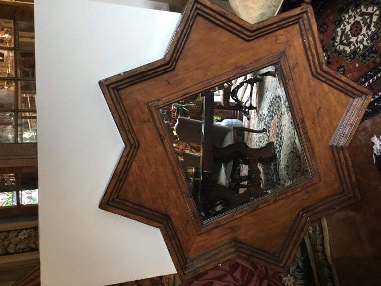 Rustic Star Shaped Rustic Frame with Square Shaped Beveled Mirror For ...