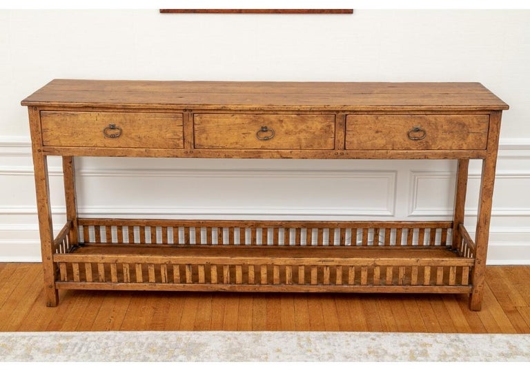Rustic Style Console Table in Solid Hardwood After Bausman For Sale at ...