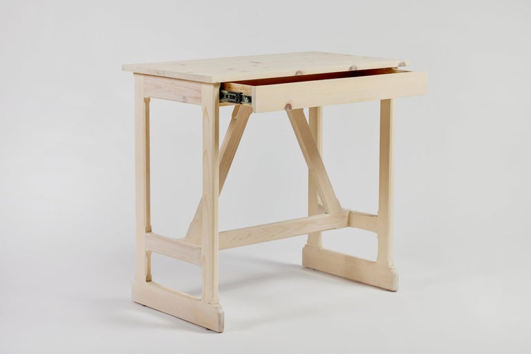 Rustic Style West Trestle Side Table by Martin and Brockett in Soap on ...