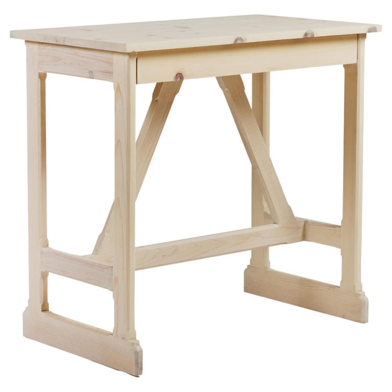 Rustic Style West Trestle Side Table by Martin and Brockett in Soap on ...