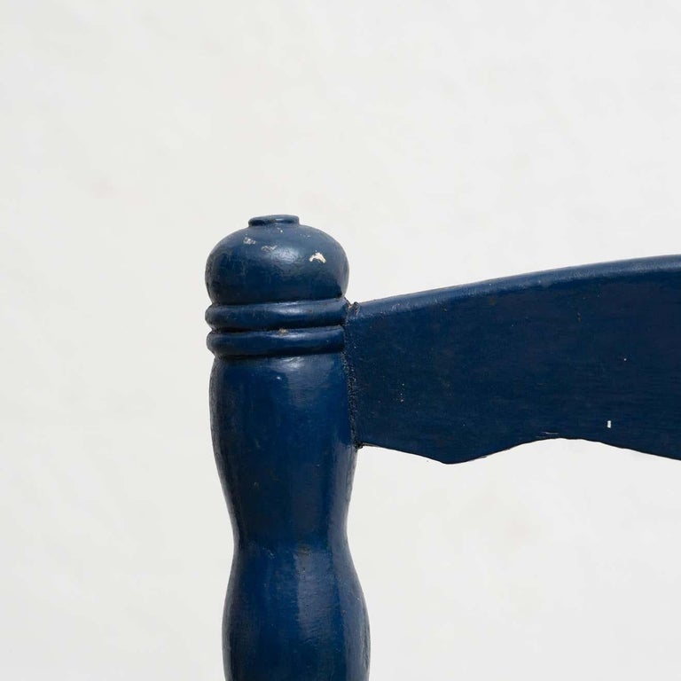 Rustic Traditional Hand-Painted Wood Chair, circa 1940 For Sale at 1stDibs