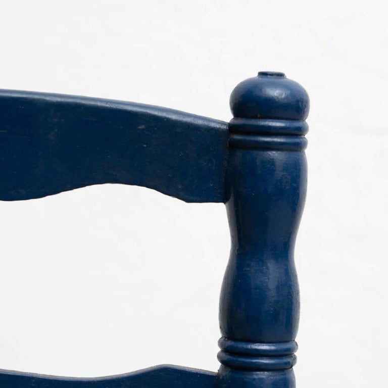 Rustic Traditional Hand-Painted Wood Chair, circa 1940 For Sale at 1stDibs