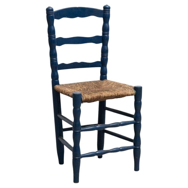 Rustic Traditional Hand-Painted Wood Chair, circa 1940 For Sale at 1stDibs