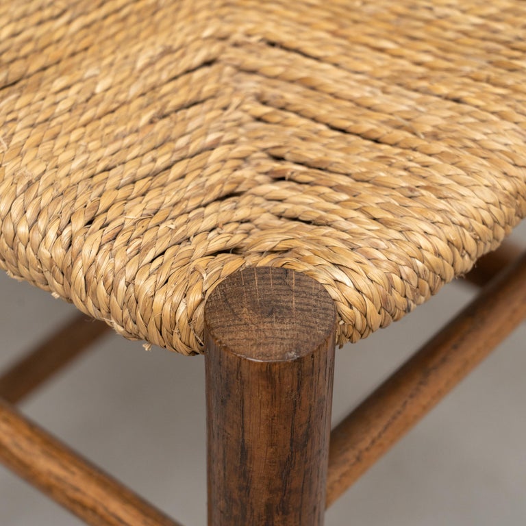 Rustic Traditional Wood and Rattan Chair, circa 1940 For Sale at 1stDibs