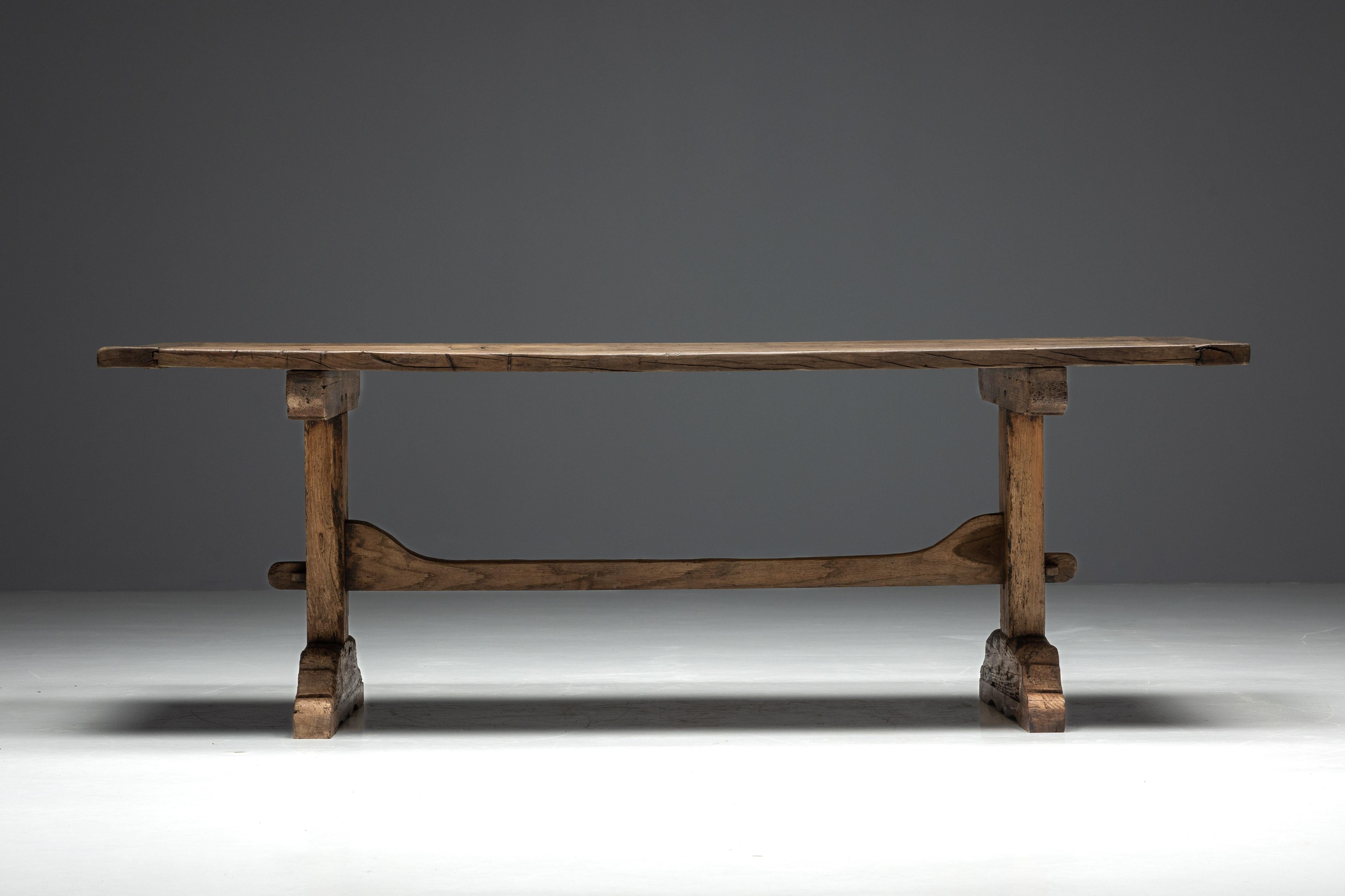 Rustic Travail Populaire Dining Table, France, Early 20th Century For ...