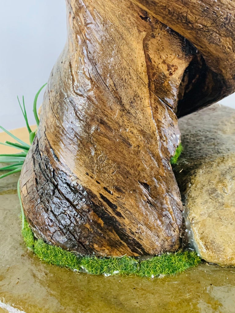 Rustic Tree trunk Shaped Table Lamp in Organic Modern Design Made of ...