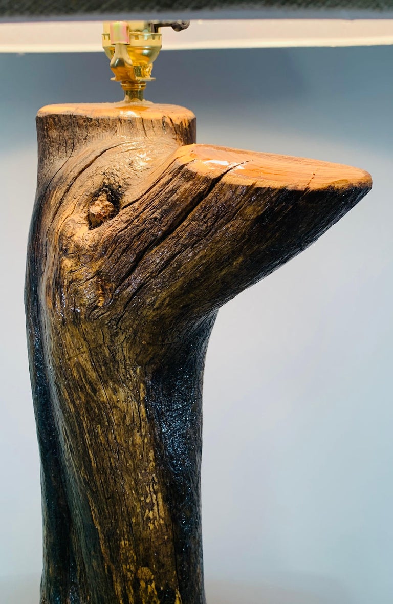 Rustic Tree trunk Shaped Table Lamp in Organic Modern Design Made of ...