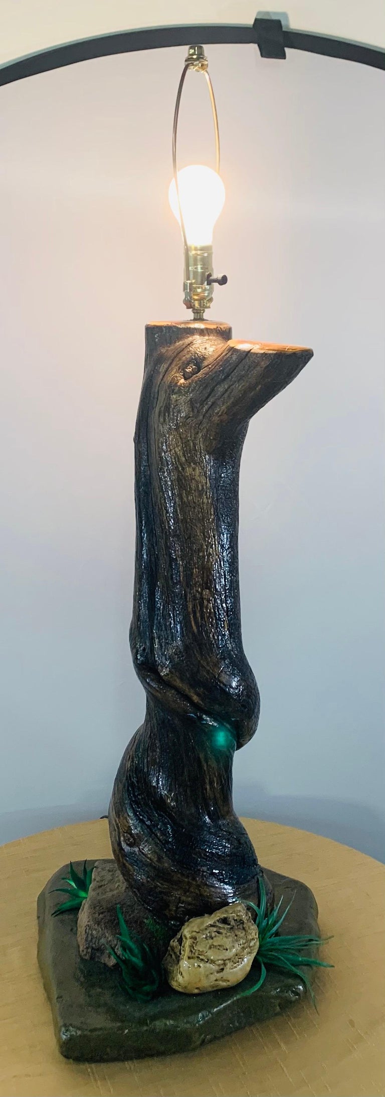 Rustic Tree trunk Shaped Table Lamp in Organic Modern Design Made of ...