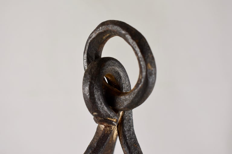 Rustic Triangle Form 19th Century Wrought Iron Hanging Butchers Rack ...