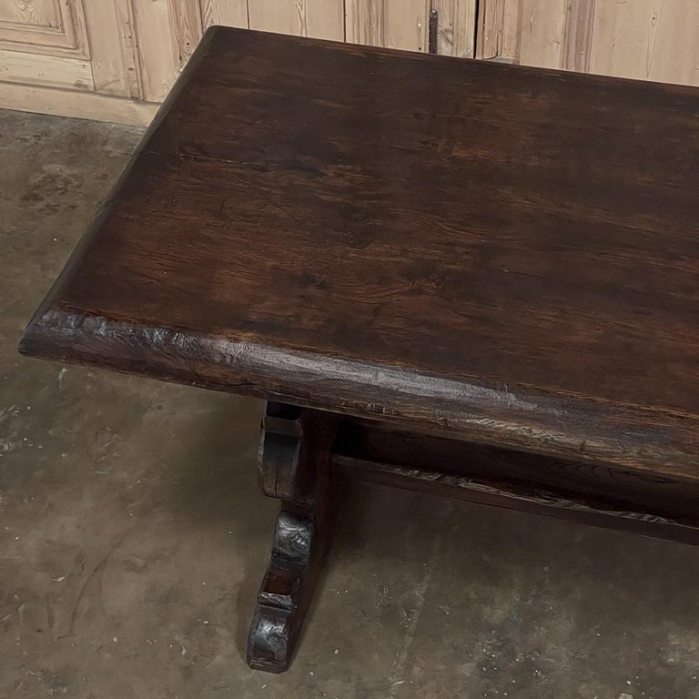 Rustic Tuscan Trestle Table For Sale at 1stDibs