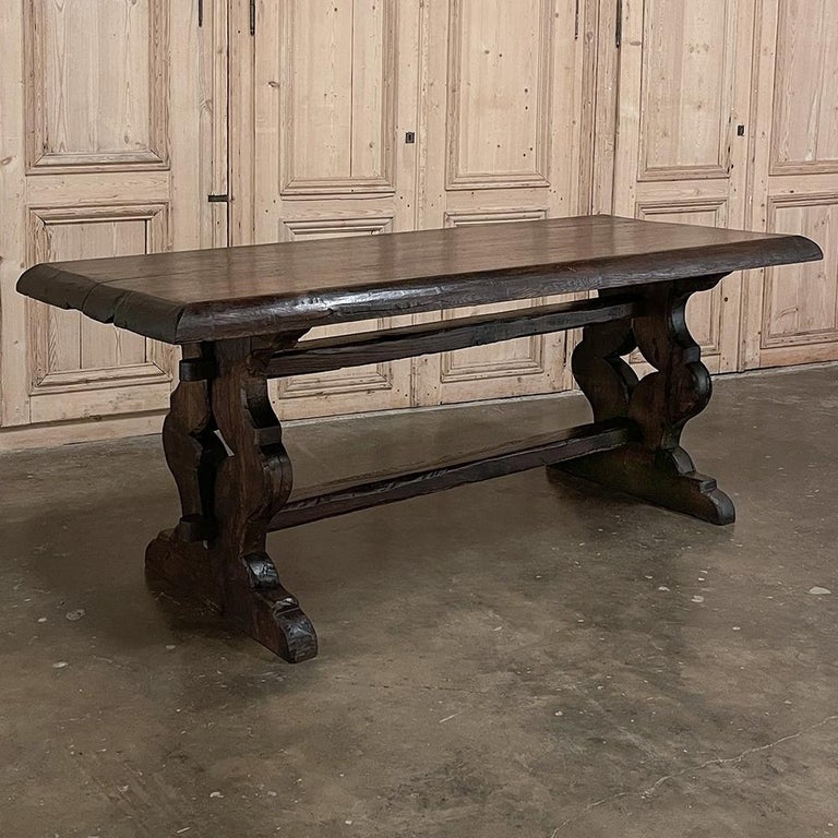 Rustic Tuscan Trestle Table For Sale at 1stDibs