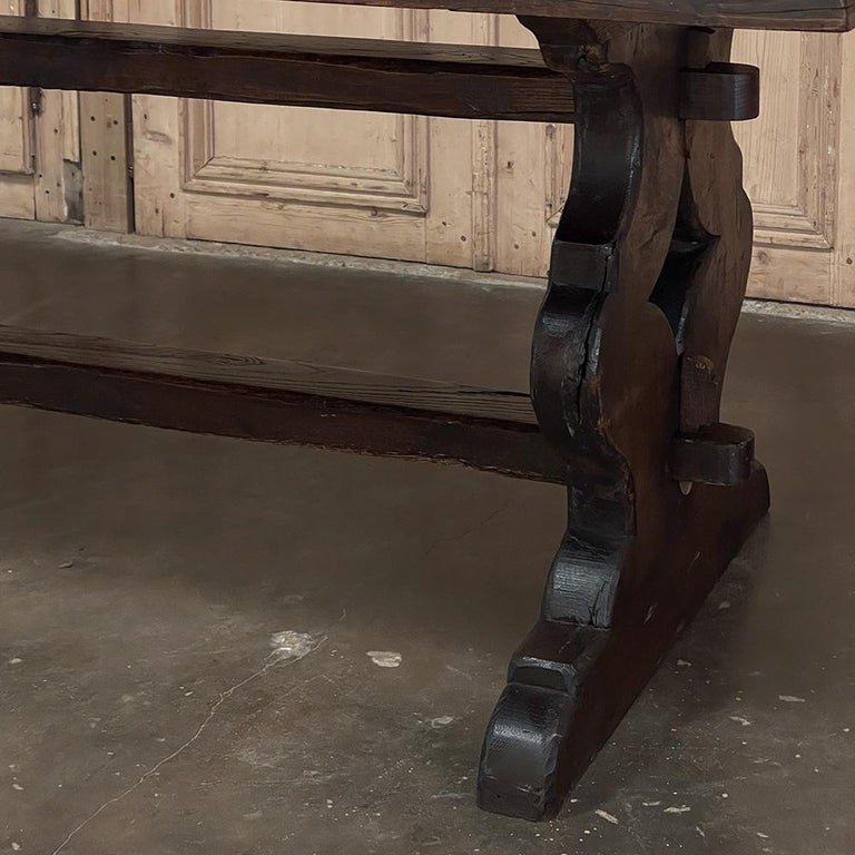 Rustic Tuscan Trestle Table For Sale at 1stDibs