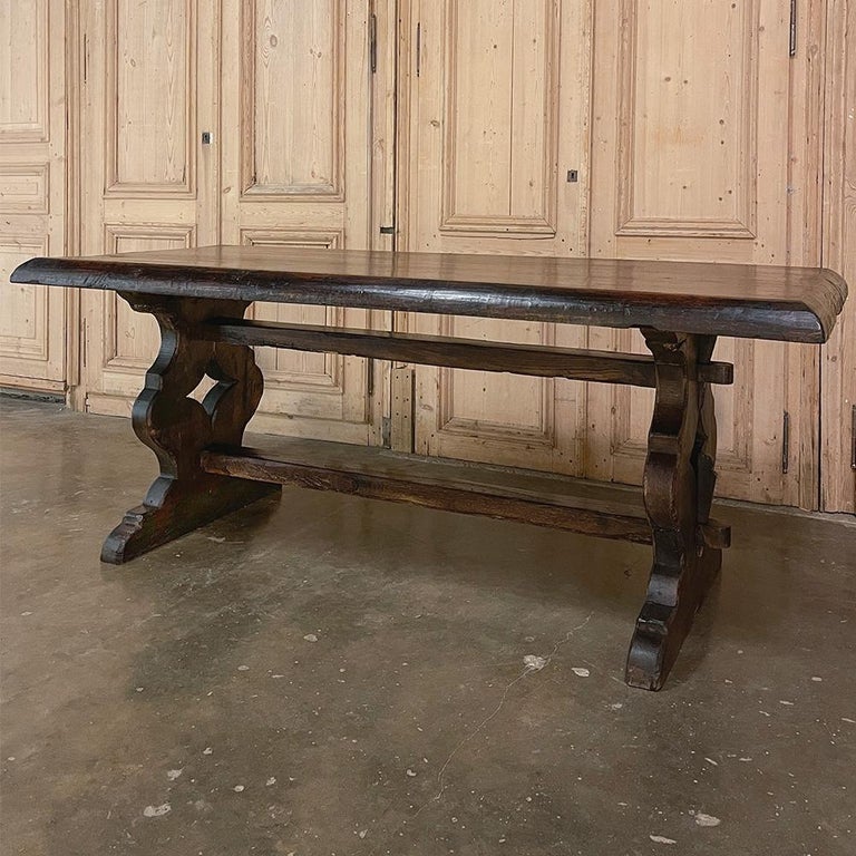 Rustic Tuscan Trestle Table For Sale at 1stDibs