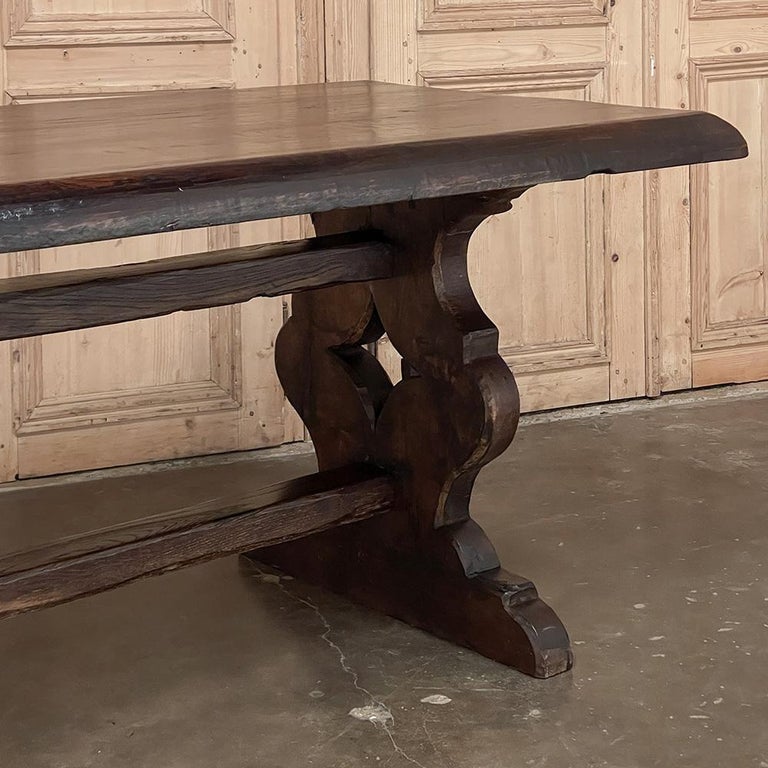 Rustic Tuscan Trestle Table For Sale at 1stDibs