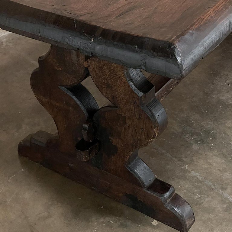 Rustic Tuscan Trestle Table For Sale at 1stDibs