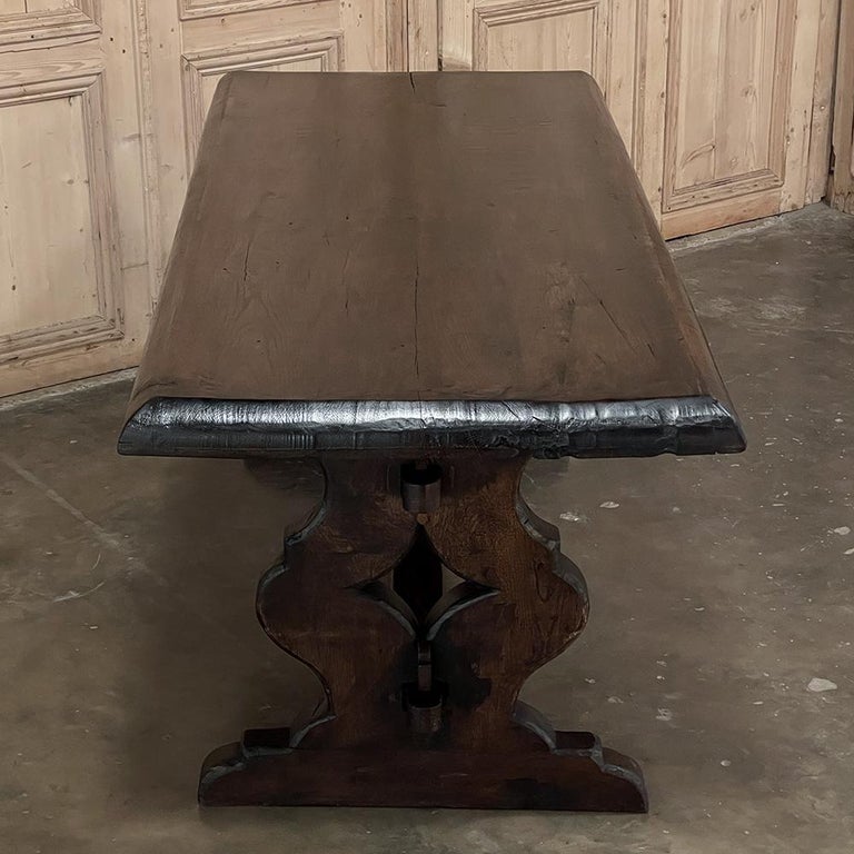 Rustic Tuscan Trestle Table For Sale at 1stDibs