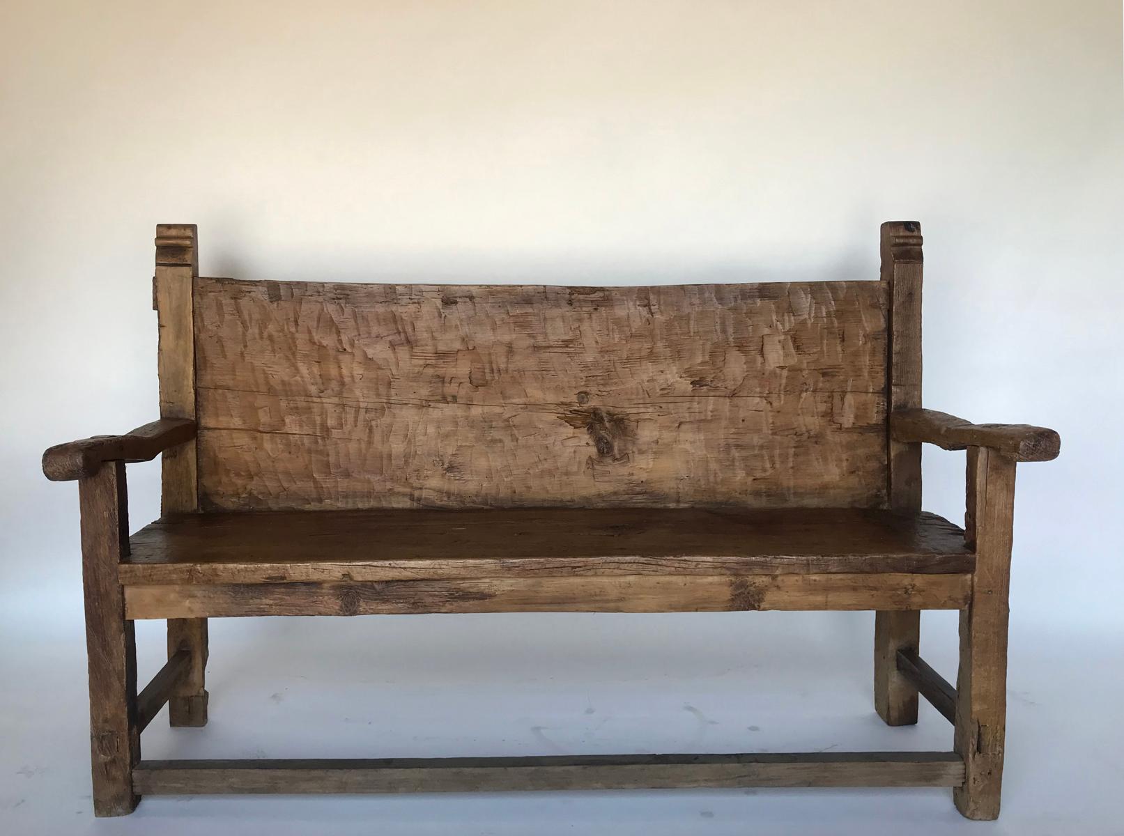 Rustic Vintage Chajul Bench For Sale at 1stDibs