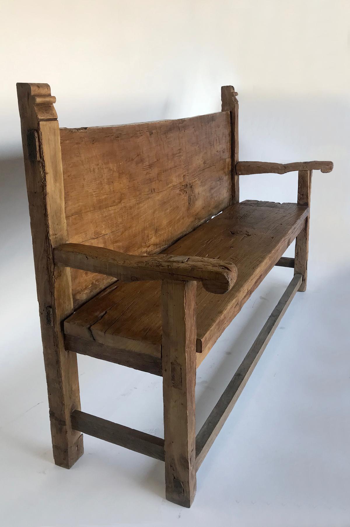 Rustic Vintage Chajul Bench For Sale at 1stDibs