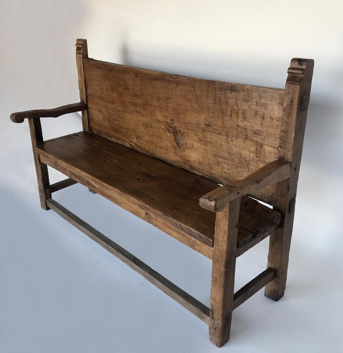Rustic Vintage Chajul Bench For Sale at 1stDibs