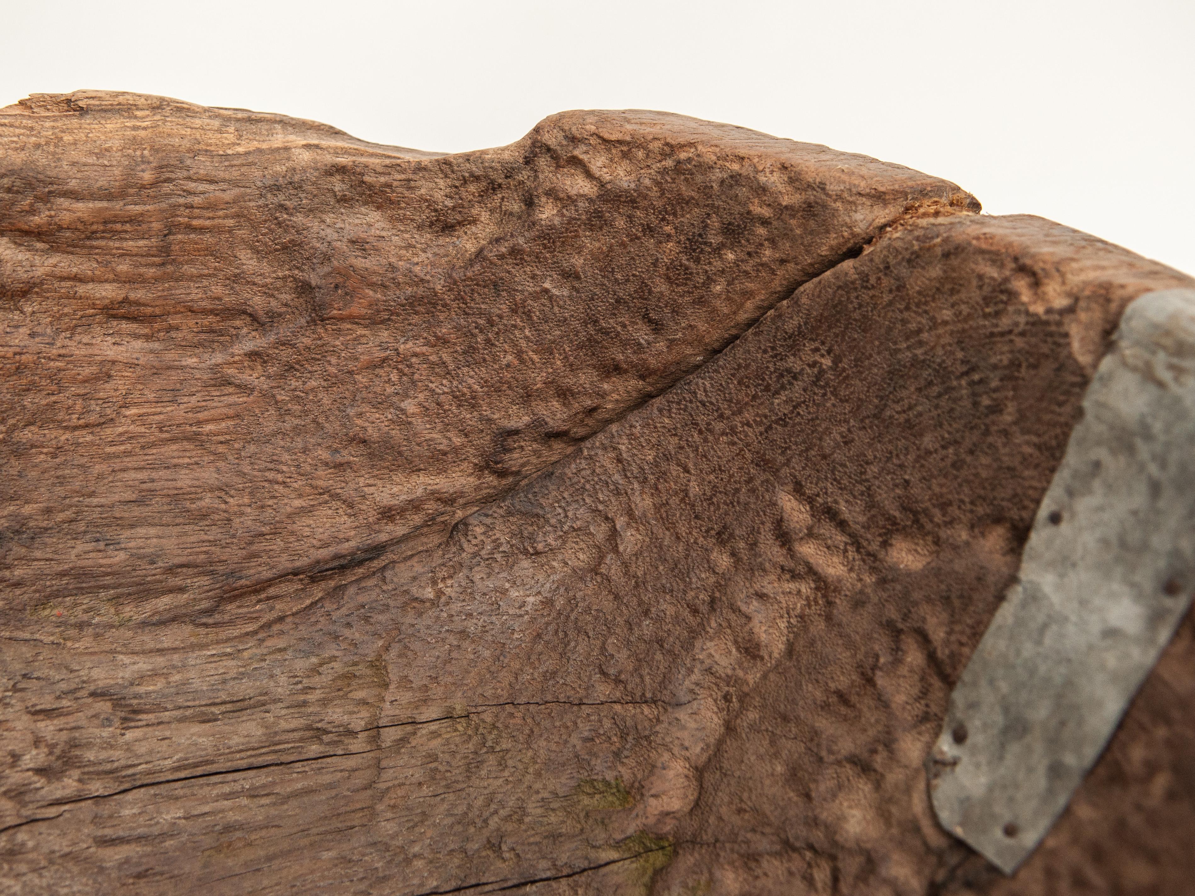 Rustic Vintage Teak Hand Hewn Wooden Bowl from Java, Mid-20th Century ...