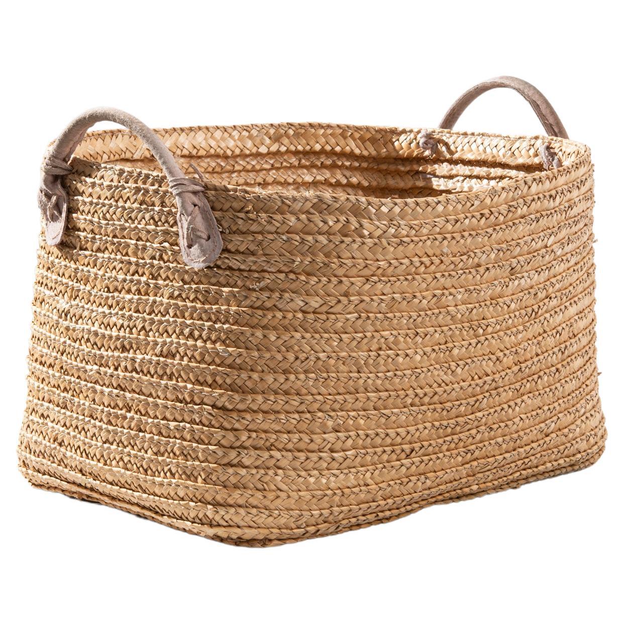 Vintage Wicker Basket For Sale at 1stDibs