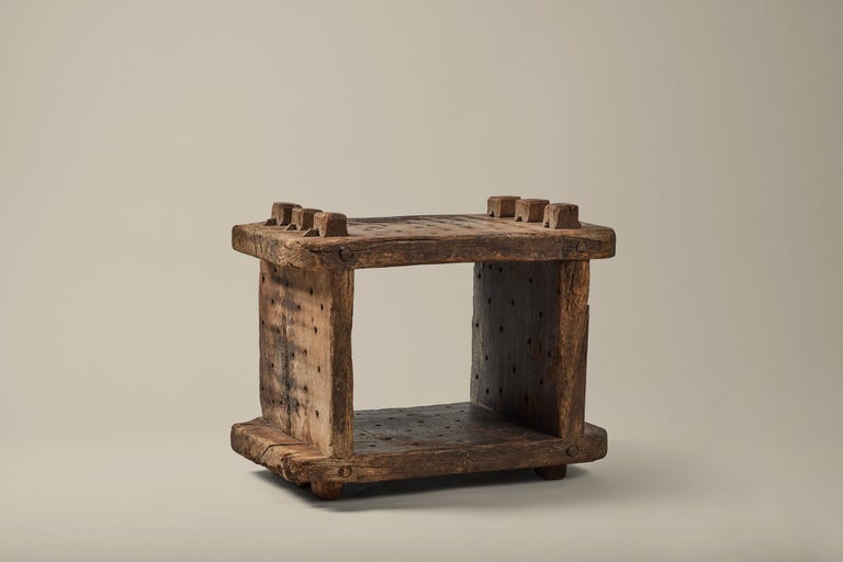 Rustic Wabi-Sabi Side Table For Sale at 1stDibs