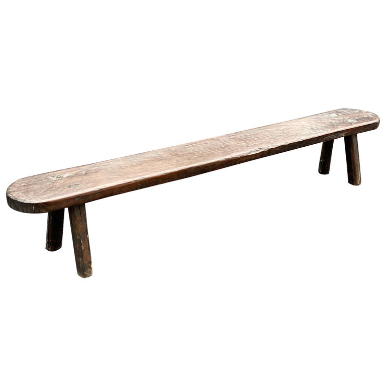 Rustic Wood Low Table or Bench at 1stDibs