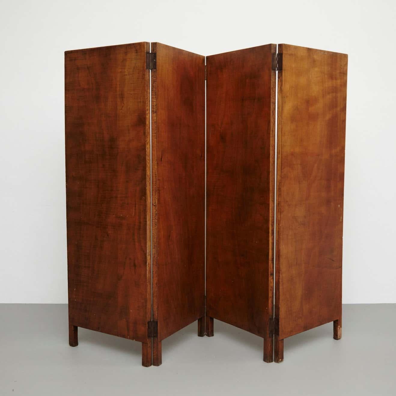 Rustic Wood Room Divider, circa 1930 at 1stDibs