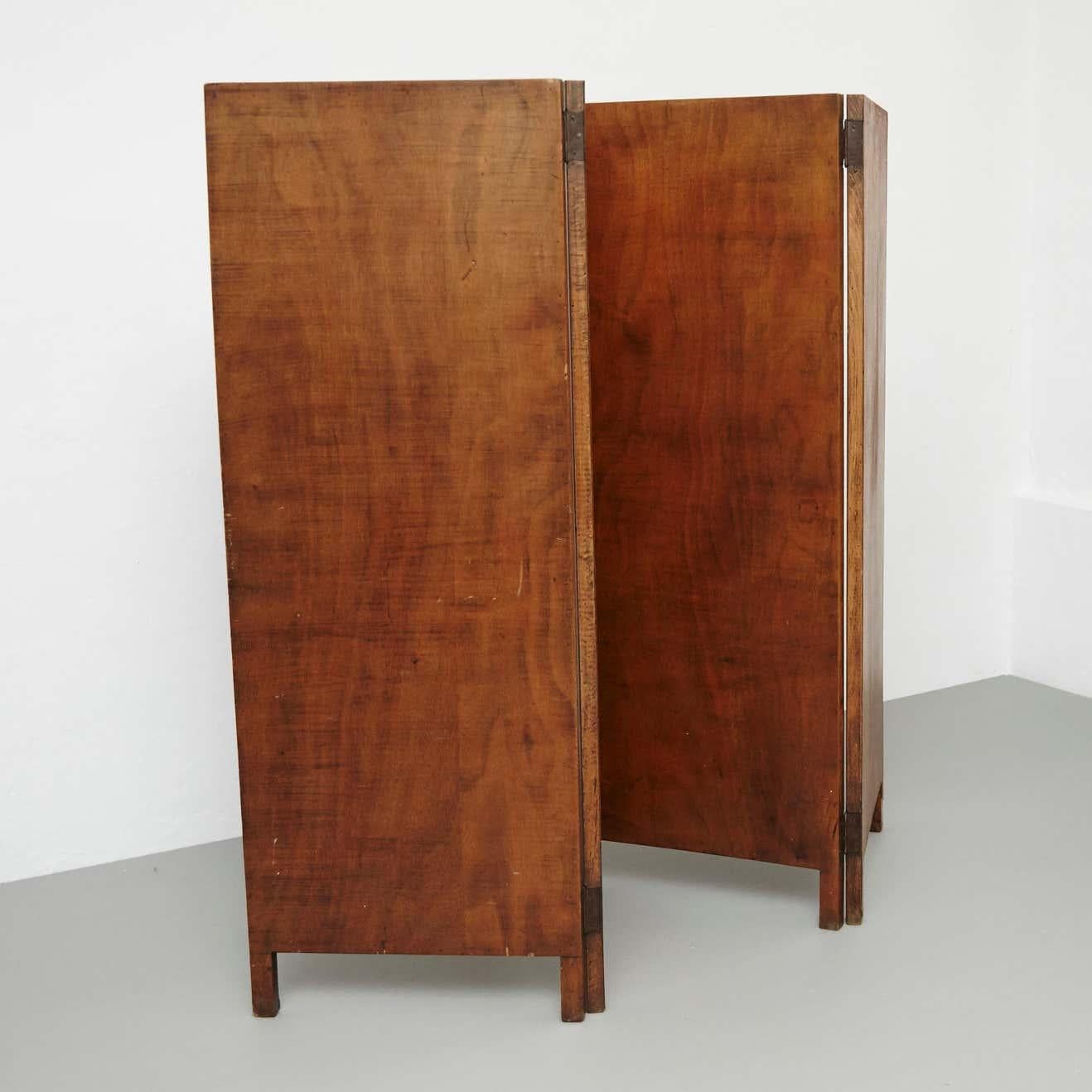 Rustic Wood Room Divider, circa 1930 at 1stDibs