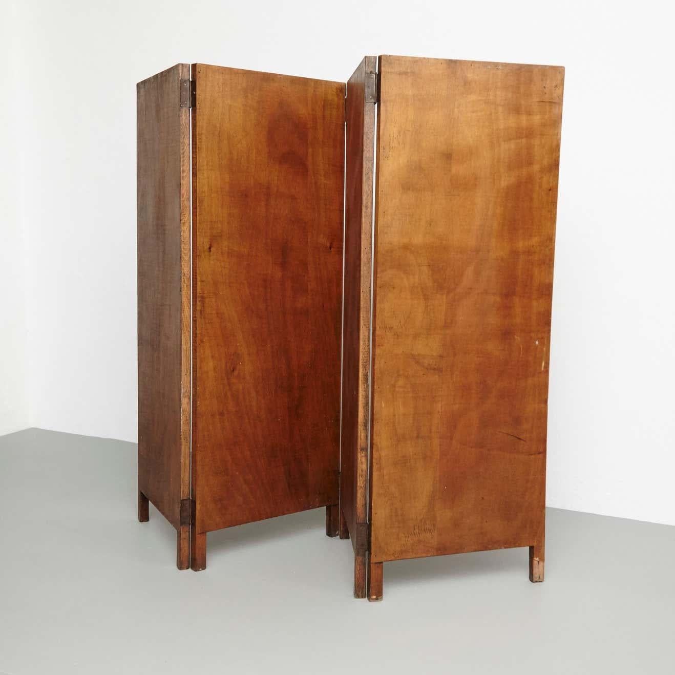 Rustic Wood Room Divider, circa 1930 at 1stDibs
