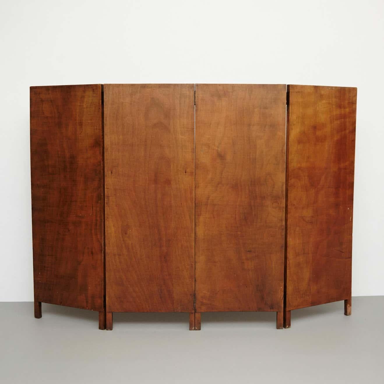 Rustic Wood Room Divider, circa 1930 at 1stDibs