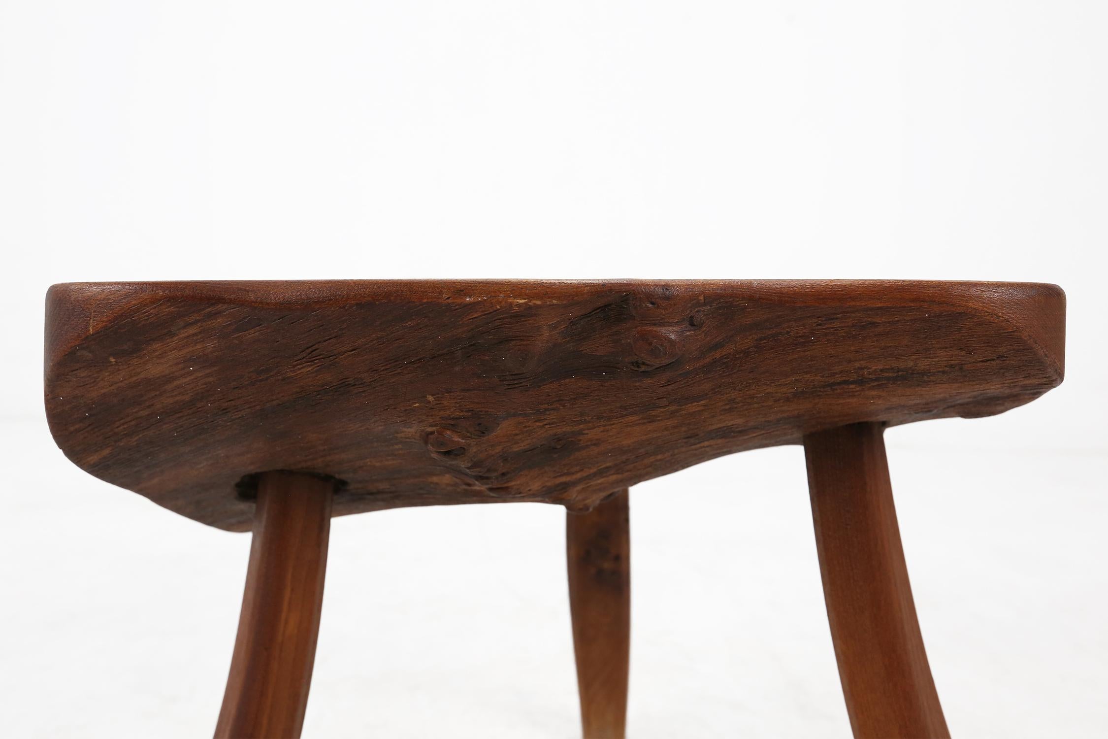 Rustic Wooden Side Table 1920's at 1stDibs