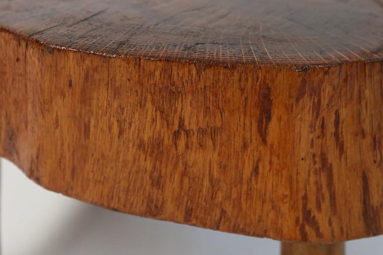 Rustic Wooden Side Table For Sale at 1stDibs